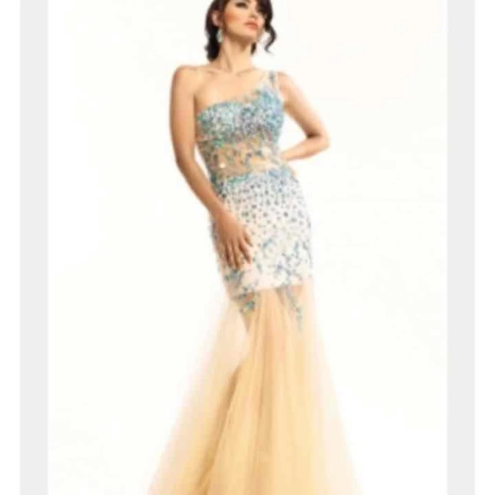 Riva Designs One Shoulder Prom Dress - Gem
